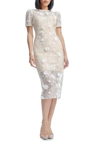 Dress The Population Button Detailed Cocktail Dresses