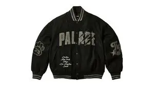 PALACE Tora Tora Varsity Jacket - Black