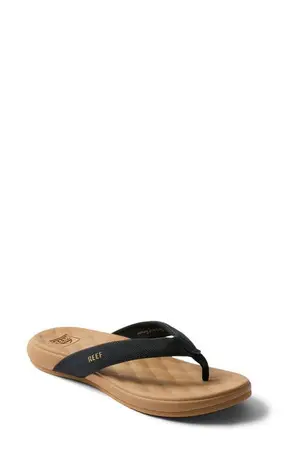 Reef Cushion Melody Flip Flop - Black/ Tan