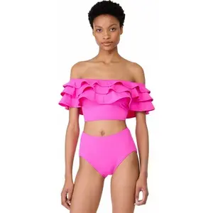 Kate Spade New York Kate Spade New York Ruffle Bra Bikini Top Vivid Snapdragon
