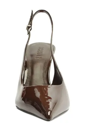 Schutz Paola Slingback Pointed Toe Pump - Root Brown