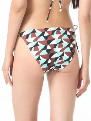 Vince Camuto Geometric Print Side Tie Bikini Bottom