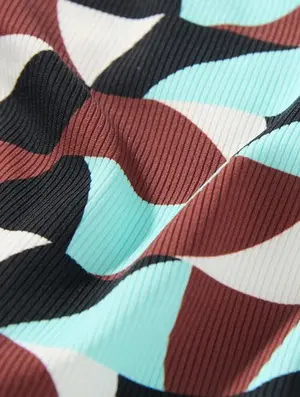 Vince Camuto Geometric Print Underwire Bikini Top