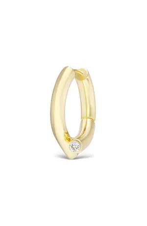 TABAYER Oera Diamond Bezel Bypass Hoop Earrings - Yellow Gold