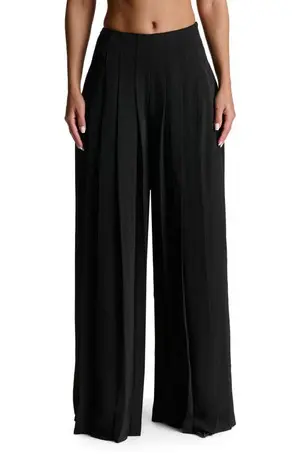 Women's Pleated Wide-Leg Pants