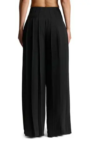 Naked Wardrobe Pleated Wide Leg Pants - Black
