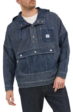 LEEM Topstitched Denim Anorak
