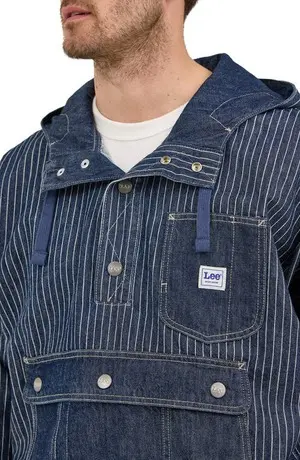 LEEM Topstitched Denim Anorak