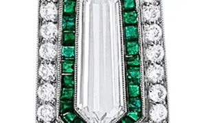 MINDI MOND Diamond And Emerald Kite Pendant Necklace
