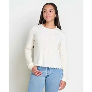 TOAD & CO Foothill Pointelle Long Sleeve Crew Ii - Salt