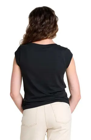 TOAD & CO Anza Twisted Front Tee - Black