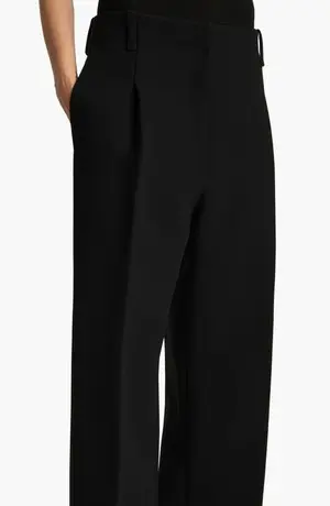 Khaite Lenton Pleated Straight Leg Trousers