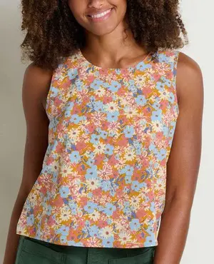 TOAD & CO Sunkissed Button Back Tank - Sunset Print