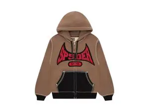 SP5DER T&f Zip Hoodie - Brown