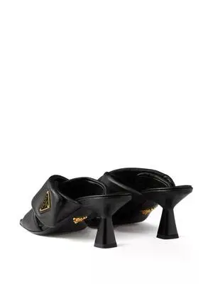 Prada 65mm Padded Sandals - Black