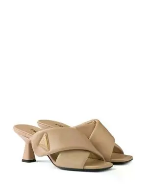 Prada 65mm Padded Sandals - Neutrals