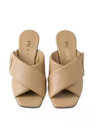 Prada 65mm Padded Sandals - Neutrals