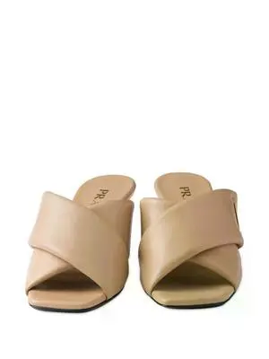 Prada 65mm Padded Sandals - Neutrals
