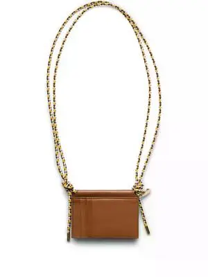 Prada Leather Card Holder - Brown