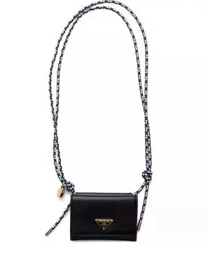 Prada Leather Card Holder - Black