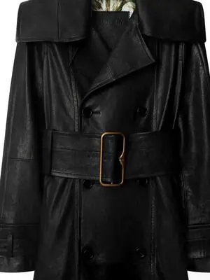 Burberry Leather Trench Coat
