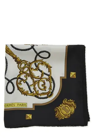 Hermès Multicolor 'les Cles' Silk Scarf 90