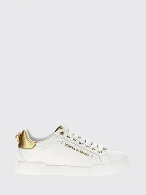 Dolce & Gabbana Low Top Lace-up Sneakers - Gold
