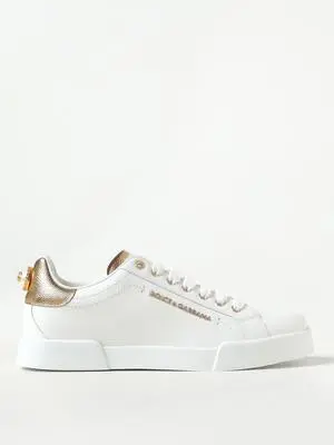 Dolce & Gabbana Low Top Lace-up Sneakers - White