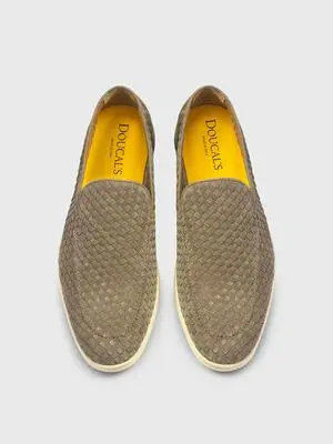 DOUCAL'S Woven Loafers - Dove Grey