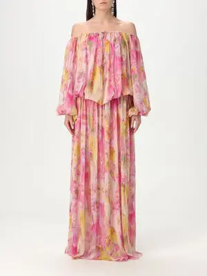 Blumarine Off-the-shoulder Floral Maxi Dress