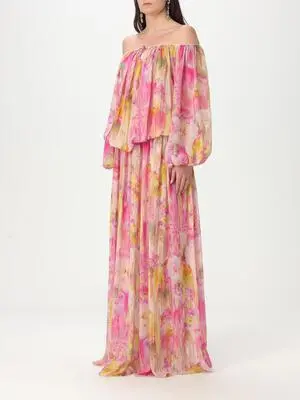 Blumarine Off-the-shoulder Floral Maxi Dress
