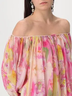 Blumarine Off-the-shoulder Floral Maxi Dress