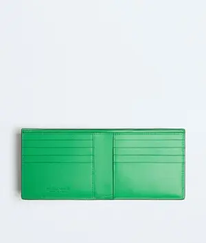 Bottega Veneta Intrecciato Bi-fold Wallet - Black/grass