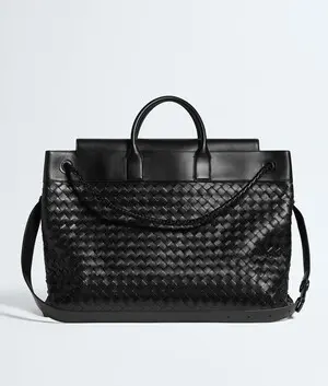 Bottega Veneta Large Andiamo Voyager - Black