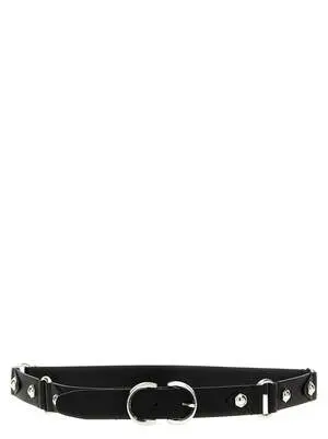 Pinko Lois Leather Belt - Black