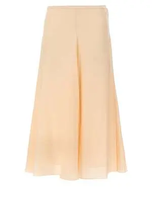 Fendi Ff Silk Midi Skirt
