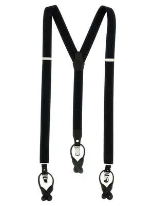 Yohji Yamamoto Leather Braces - Black