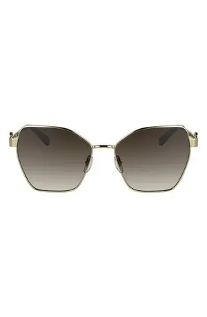 Longchamp 58mm Square Sunglasses - Gold/ Gradient Brown