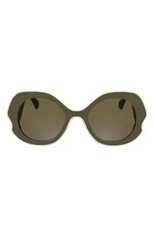 Longchamp Longchamp 52mm Oval Sunglasses Khaki