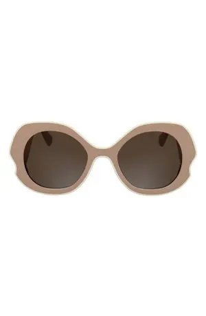 Longchamp Longchamp 52mm Oval Sunglasses Nude
