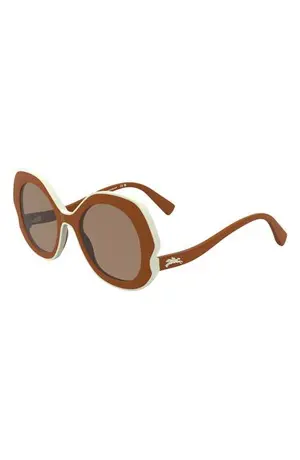 Longchamp 52mm Oval Sunglasses - Orange