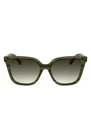 Longchamp Le Pliage 55mm Gradient Butterfly Sunglasses - Striped Green
