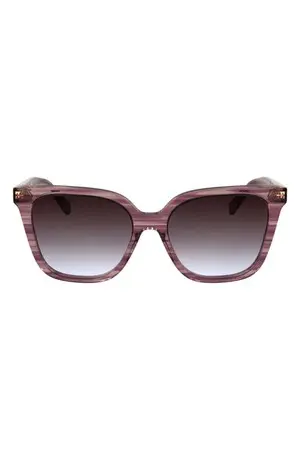 Longchamp Le Pliage 55mm Gradient Butterfly Sunglasses - Striped Purple