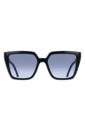 FERRAGAMO 54mm Modified Rectangular Sunglasses - Black