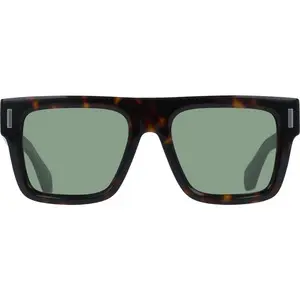 FERRAGAMO 53mm Square Sunglasses - Dark Tortoise
