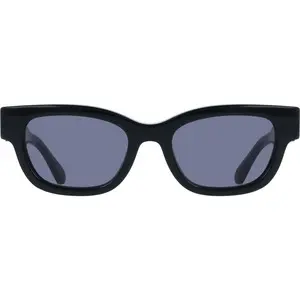FERRAGAMO 52mm Modified Rectangular Sunglasses - Black