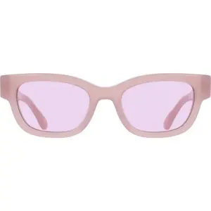 FERRAGAMO 52mm Modified Rectangular Sunglasses - Opaline Rose
