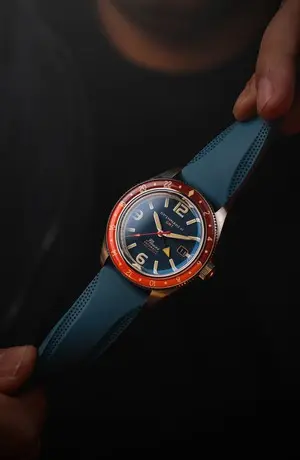 SPINNAKER Fleuss Gmt Automatic Bracelet Watch - Blue