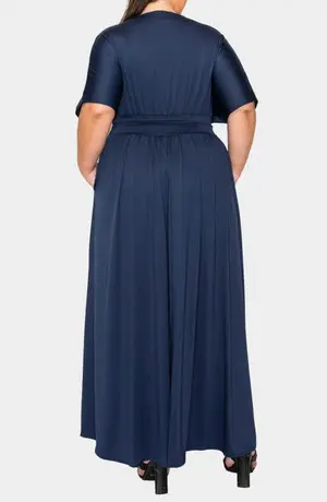 L I V D Raffi Maxi Dress - Navy
