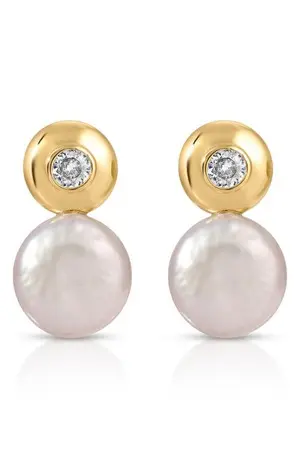 Ettika Freshwater Pearl Drop Earrings